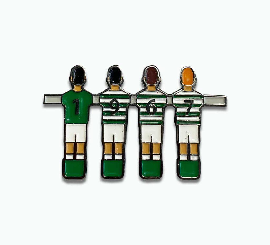1967 Lisbon Lions Foosball Celtic Pin Badge | Celtic Football Pin Badges